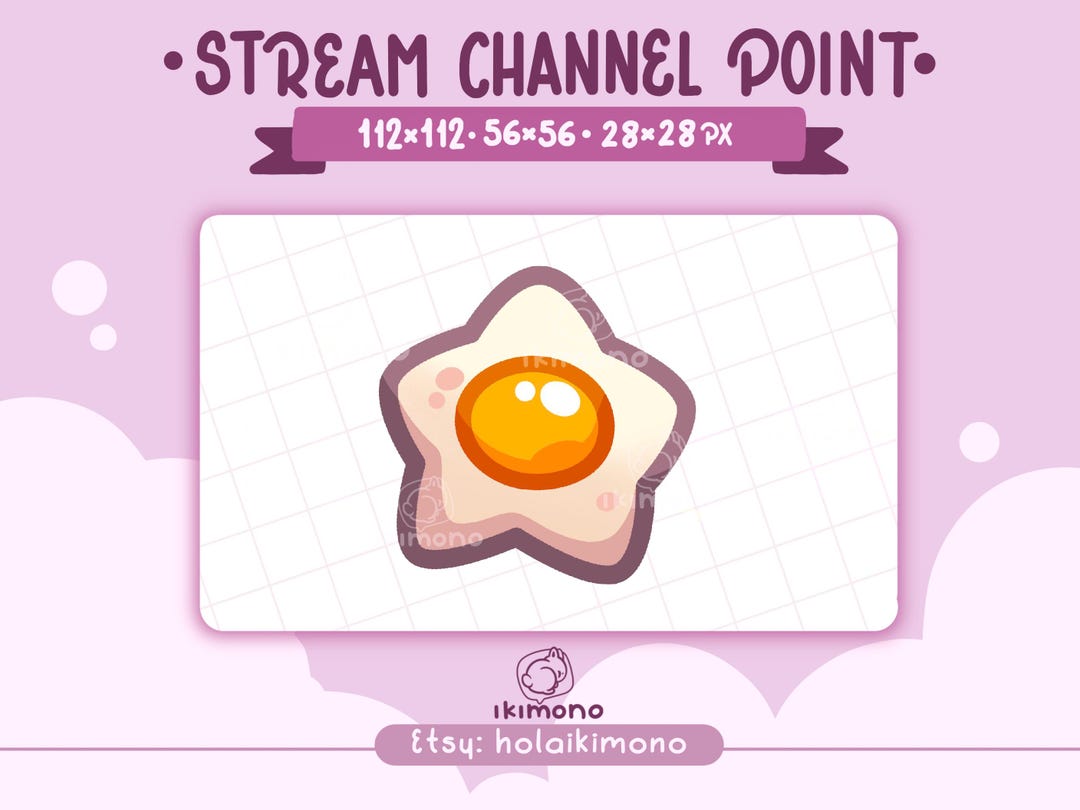 Kawaii Star Egg Stream Channel Point | Twitch, Youtube, Discord (digital Download) - Etsy