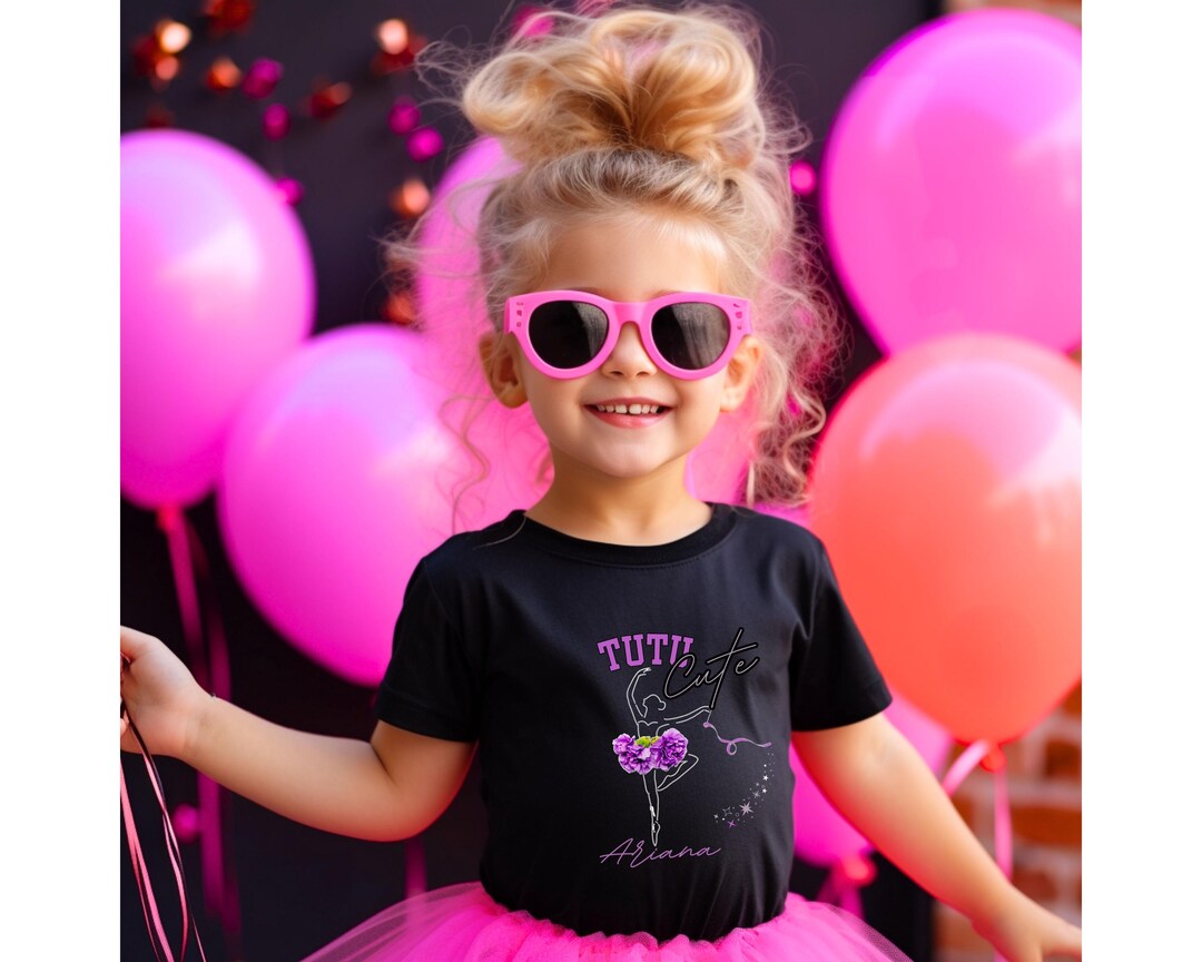 Ballet Tee, Personalized Ballerina Top Cute Dance Shirt Gift for Young ...