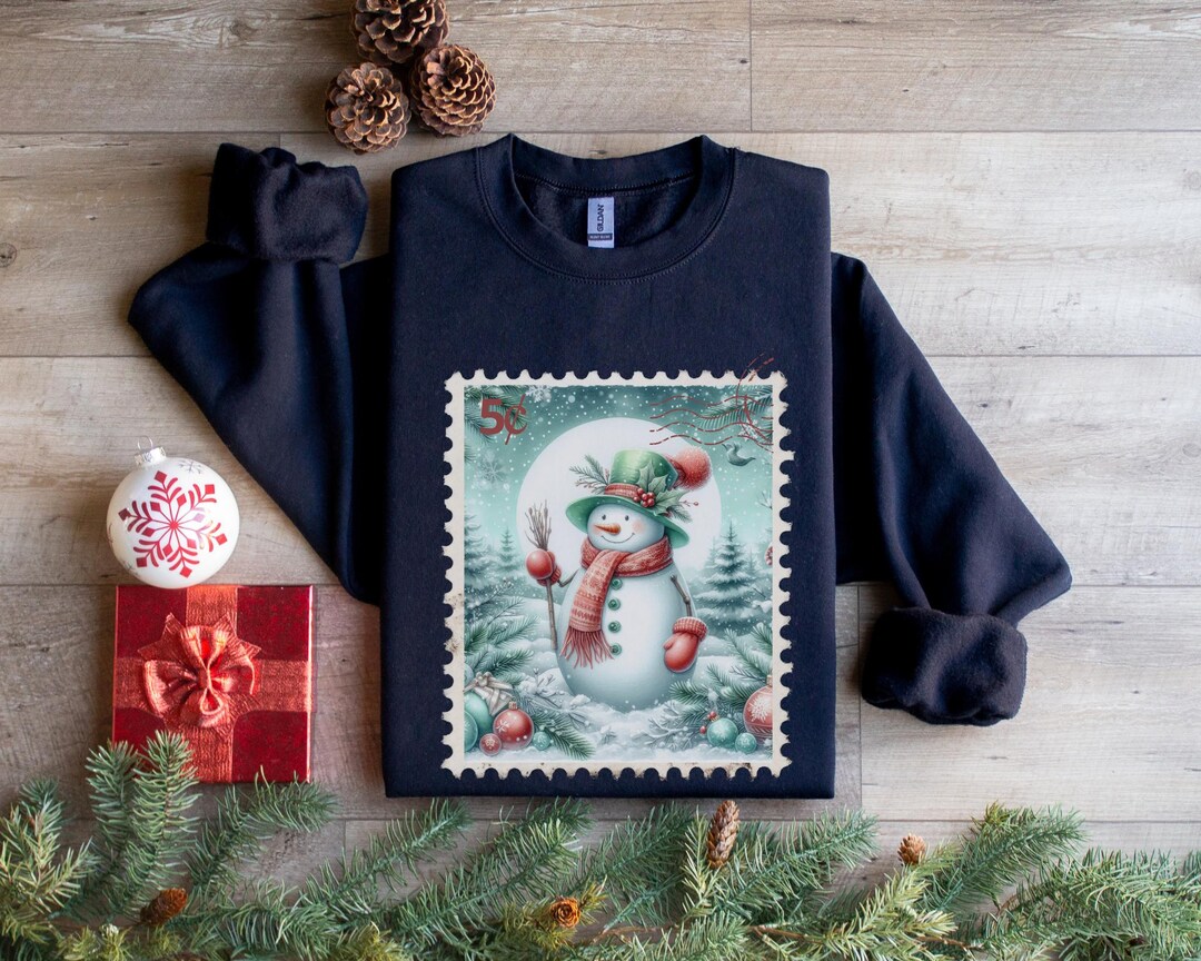 Snowmen Sweater Stamp Design Christmas Sweatshirt, Winter Sweater ...
