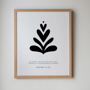 Christian Wall Art, Bible Verse Print, Printable Poster, Heart Design ...