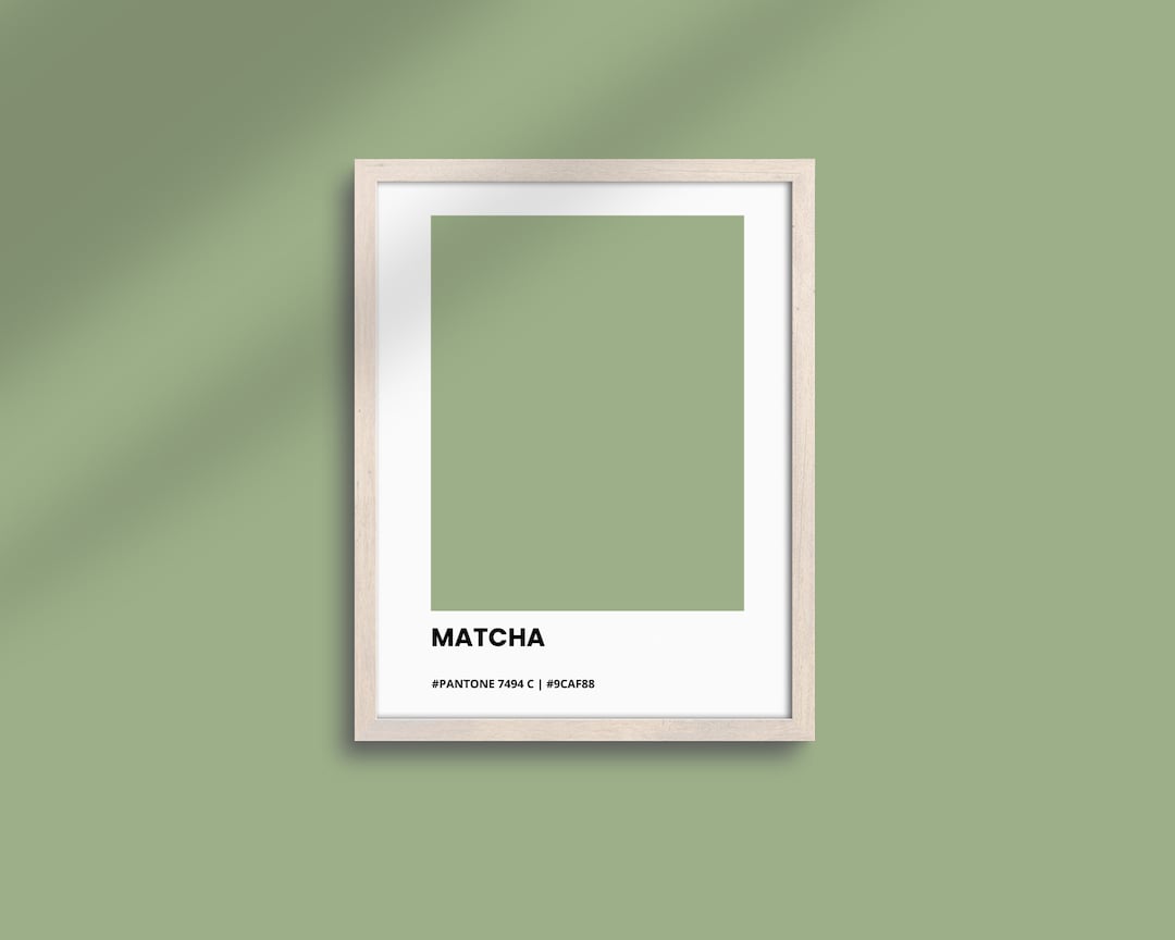 Matcha Green Pantone Green Pantone Green Poster Green Wall Art Matcha ...