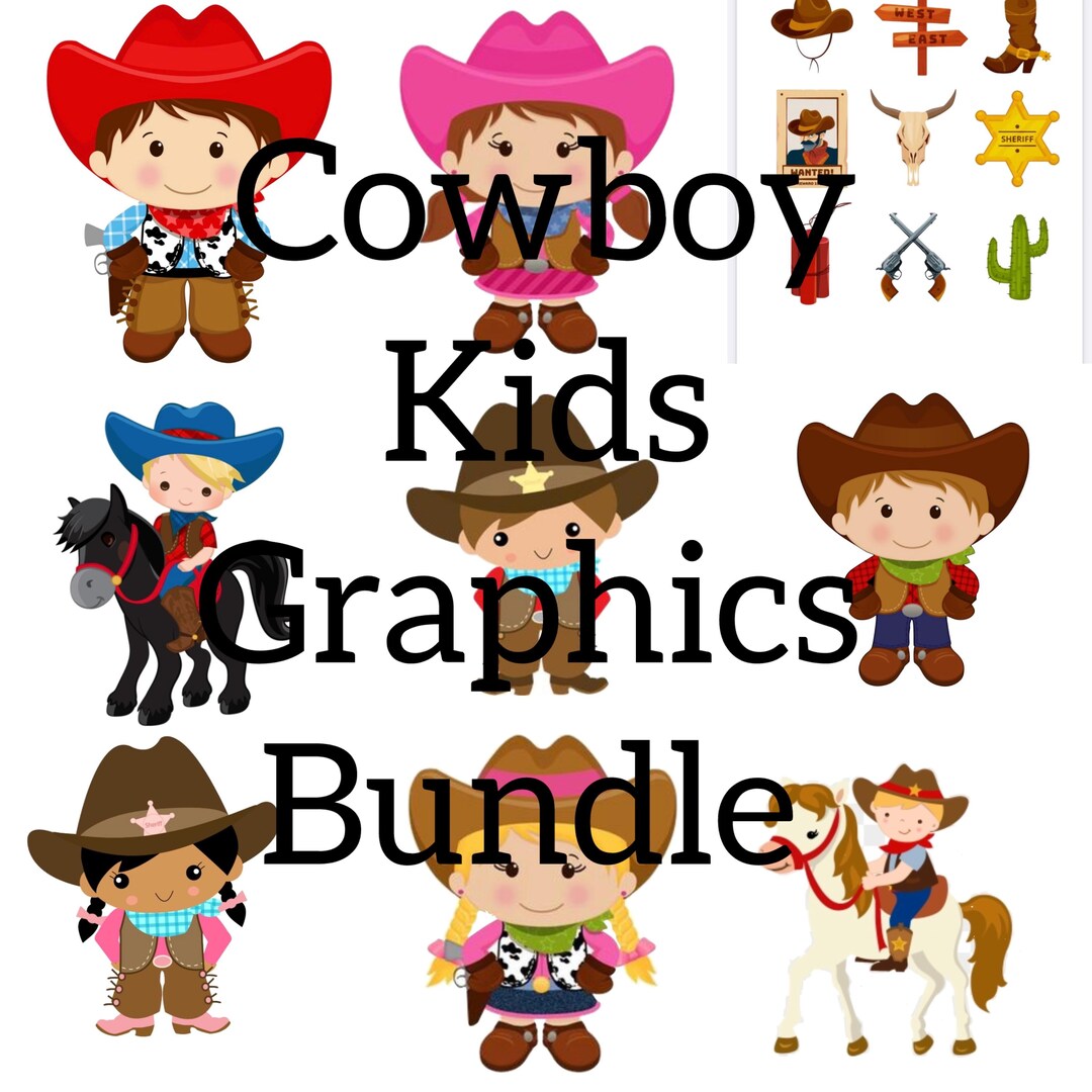 Cowboy Kids Instant Download - Etsy