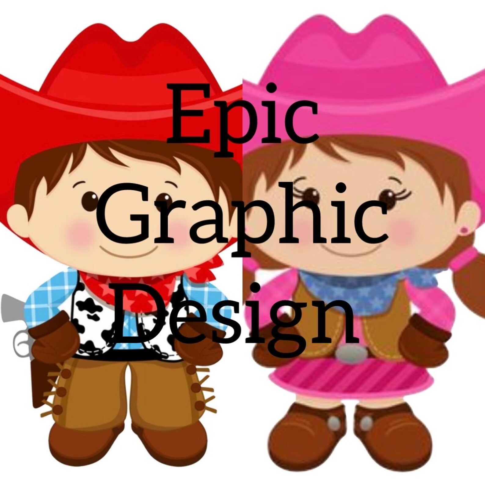 Cowboy Kids Instant Download - Etsy
