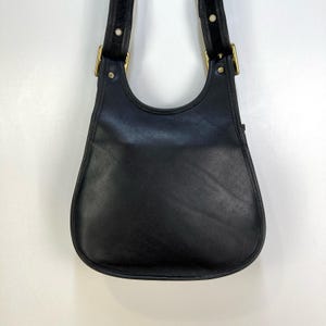 Vintage Coach Crescent Bag Black Leather Purse Handbag 9235 Women's 80 ...