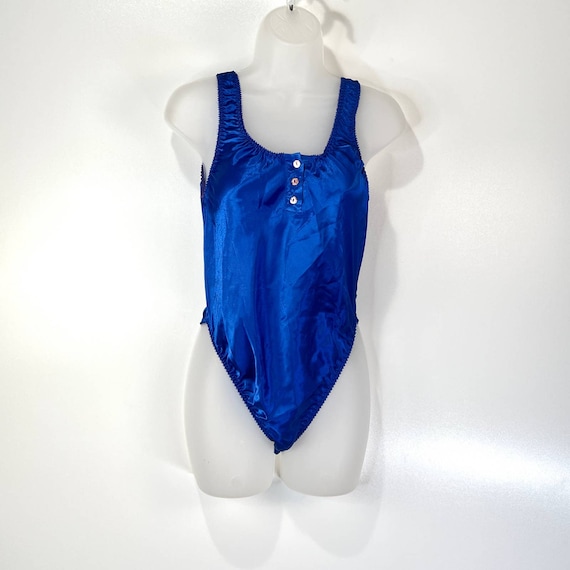 vintage 80s blue satin - Gem