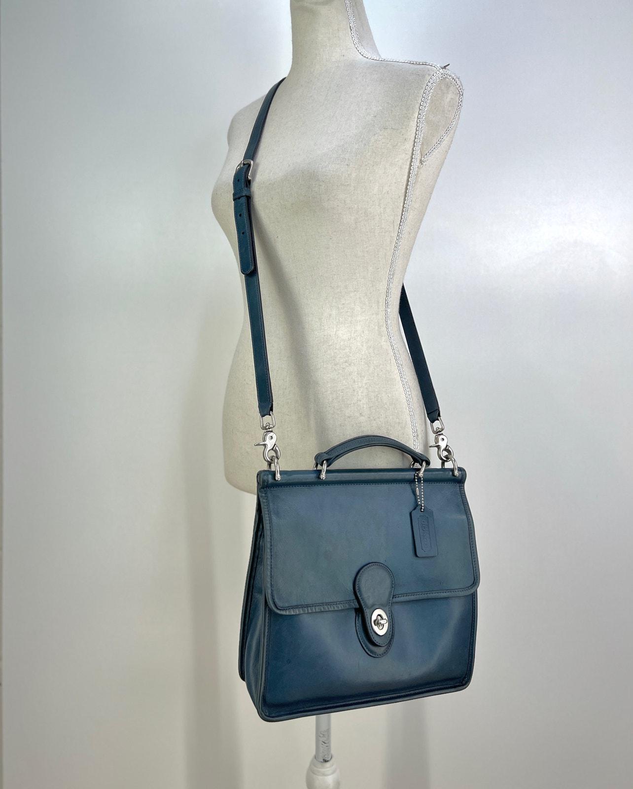 Coach Willis Bag Vintage 9927 Leather Crossbody Denim Blue Coach Willis Bag Vintage 9927 Leather Crossbody Denim Blue