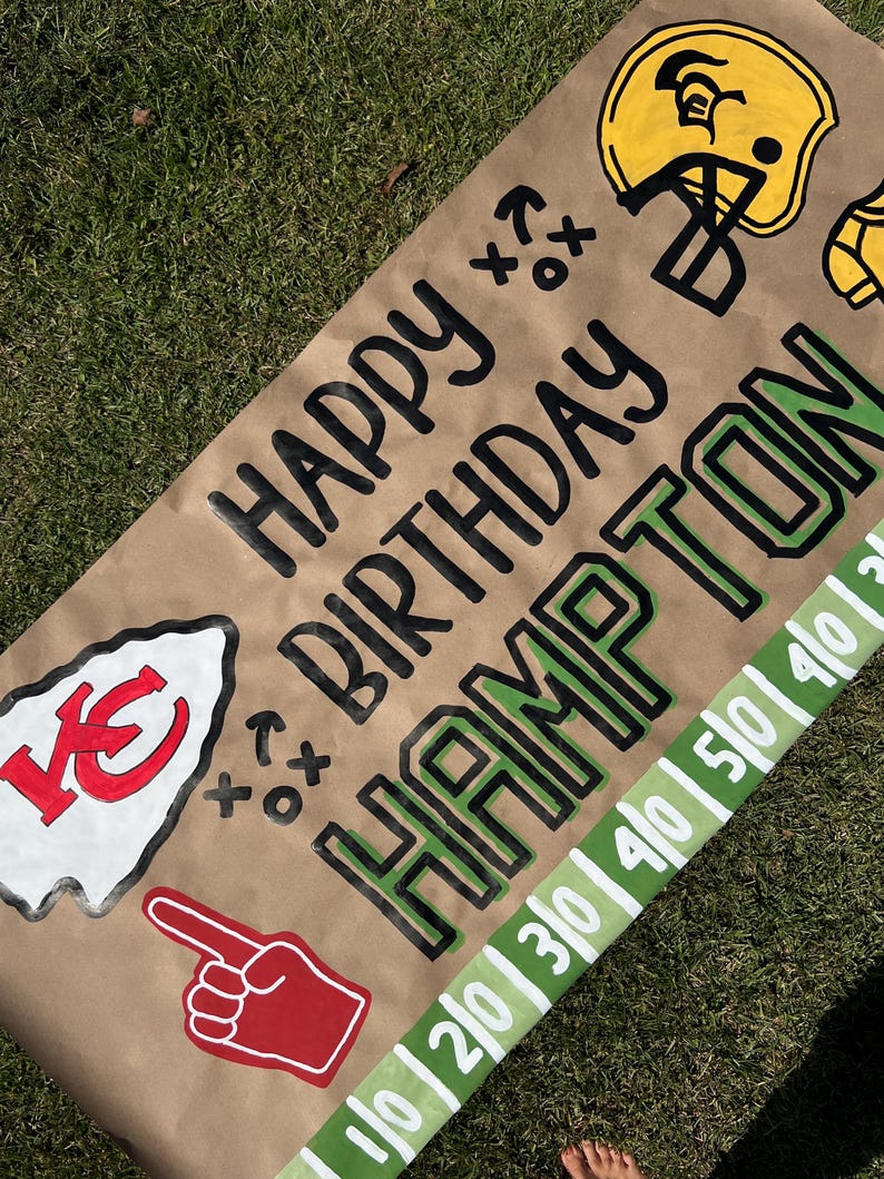 Hand Painted Banner,painted Birthday Banner,custom Painted Banner,hand ...