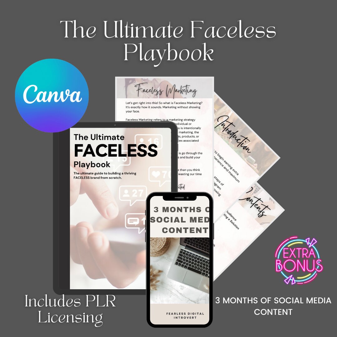 The Ultimate Faceless Playbook Digital Marketing Faceless Marketing ...