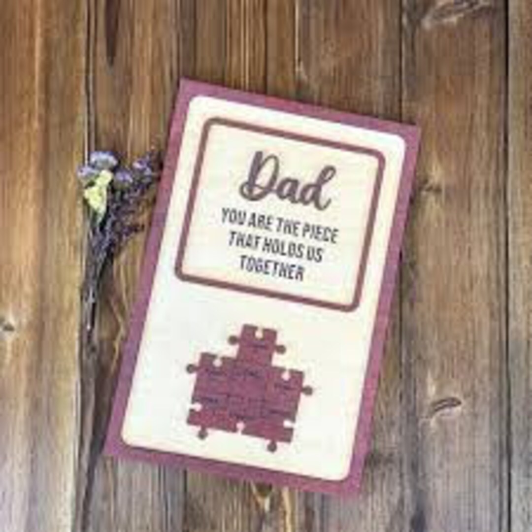 Father's Day Puzzle With Phrase You Are the Piece That Holds Us ...