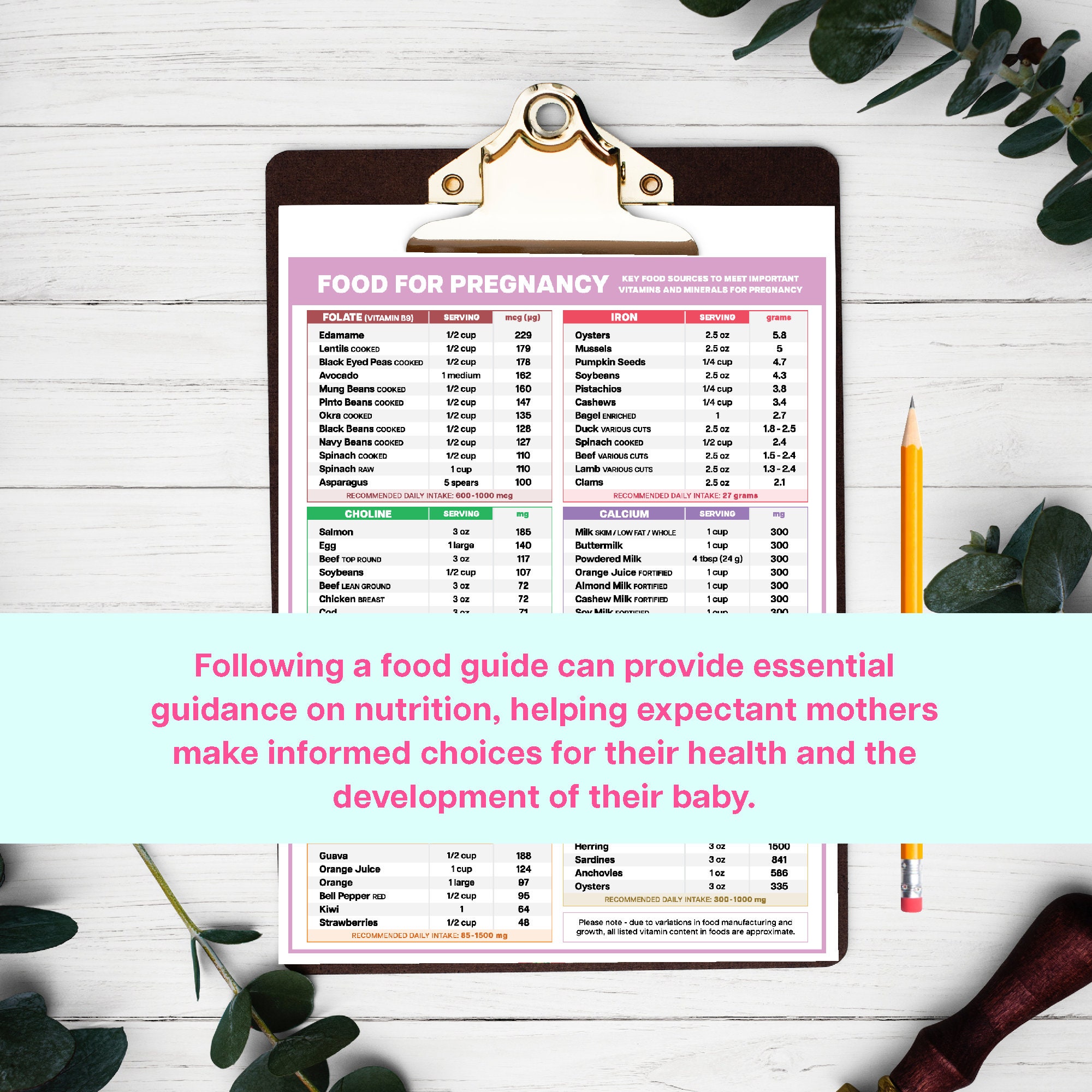 Pregnancy Food Guide Healthy Maternal Nutrition List of Foods Pregnant ...