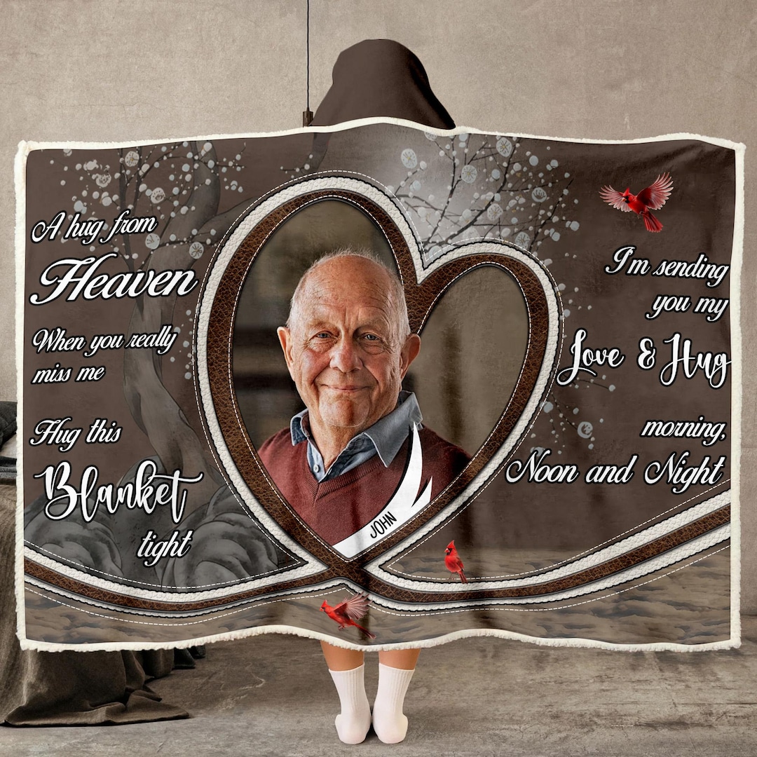 Personalized Memorial Blanket: Custom Photo Fleece Sympathy Gift - Etsy
