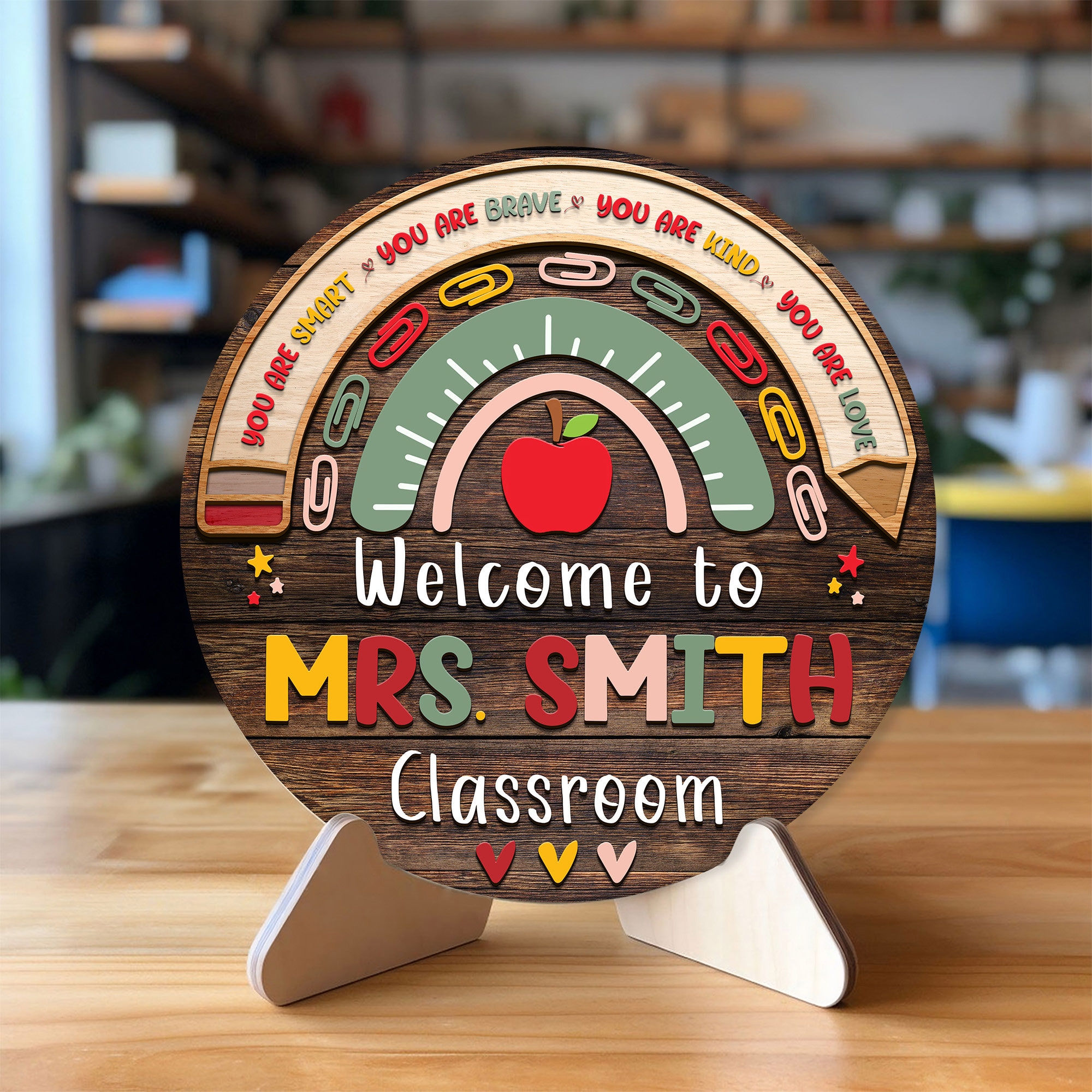 Personalized Teacher Name Sign, Classroom Door Hanger, First Grade ...