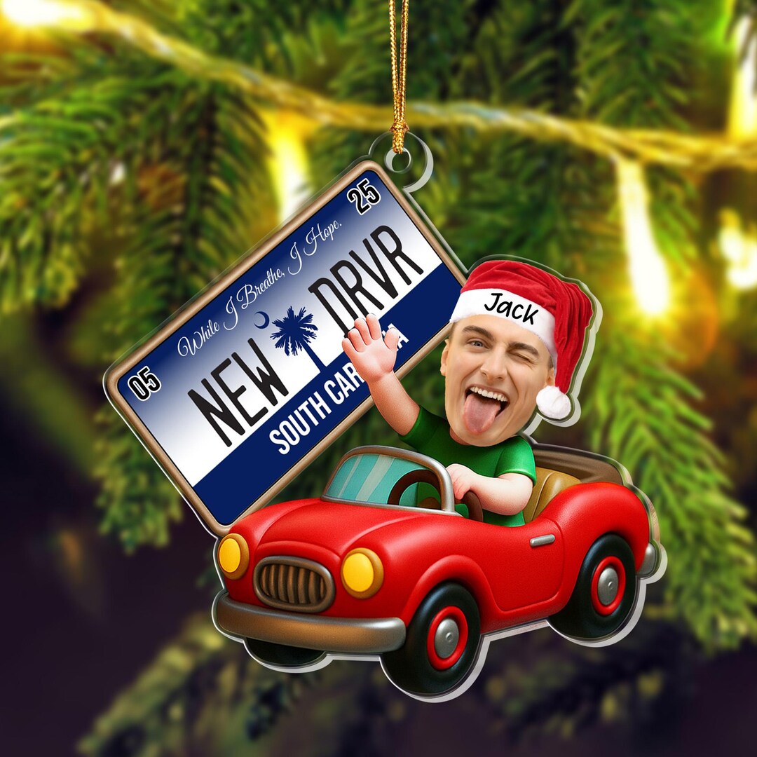 Personalized New Driver Ornament • Custom License Plate, First Car ...