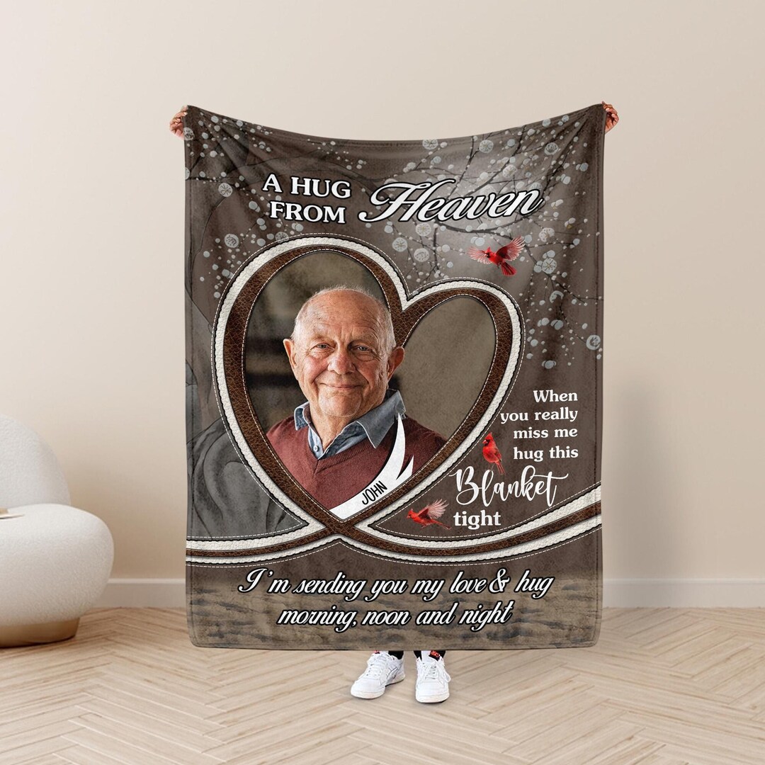 Personalized Memorial Blanket: Custom Photo Sympathy Gift - Etsy