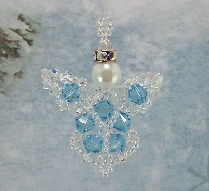Bead KIT Swarovski Crystal Angel Blue Intermediate Project | Etsy