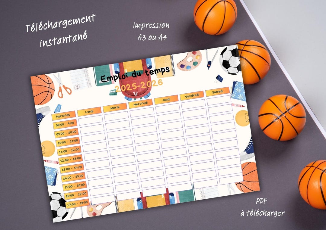 School Timetable, Printable Timetable, School Organization, Children's ...