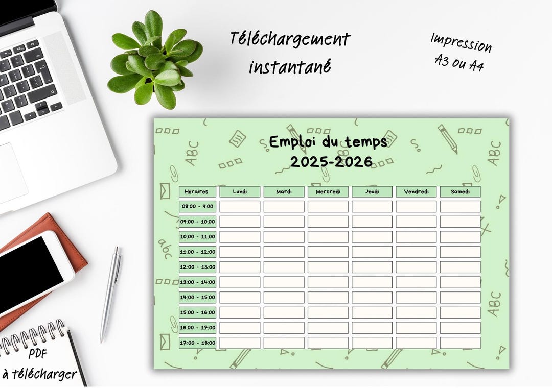 School Timetable, Printable Timetable, School Organization, Children's ...