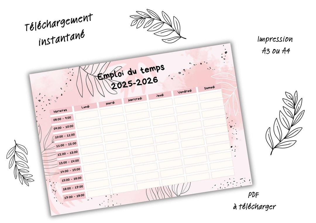 School Timetable, Printable Timetable, School Organization, Children's ...