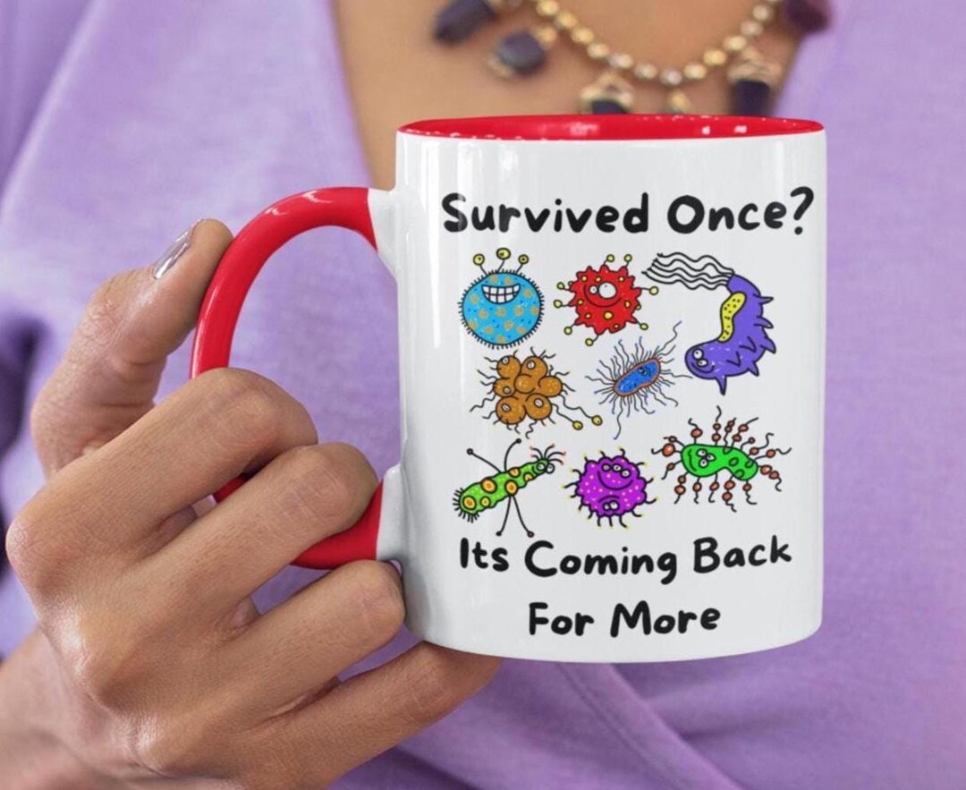 Funny Germ Cartoon Mug, Science Gift, Healthcare Humor - Etsy