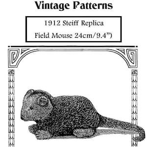 1912 Field Mouse Pattern ~ Steiff-inspired Replica - Etsy