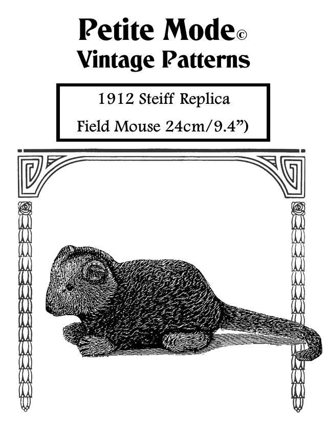 1912 Field Mouse Pattern ~ Steiff-inspired Replica - Etsy