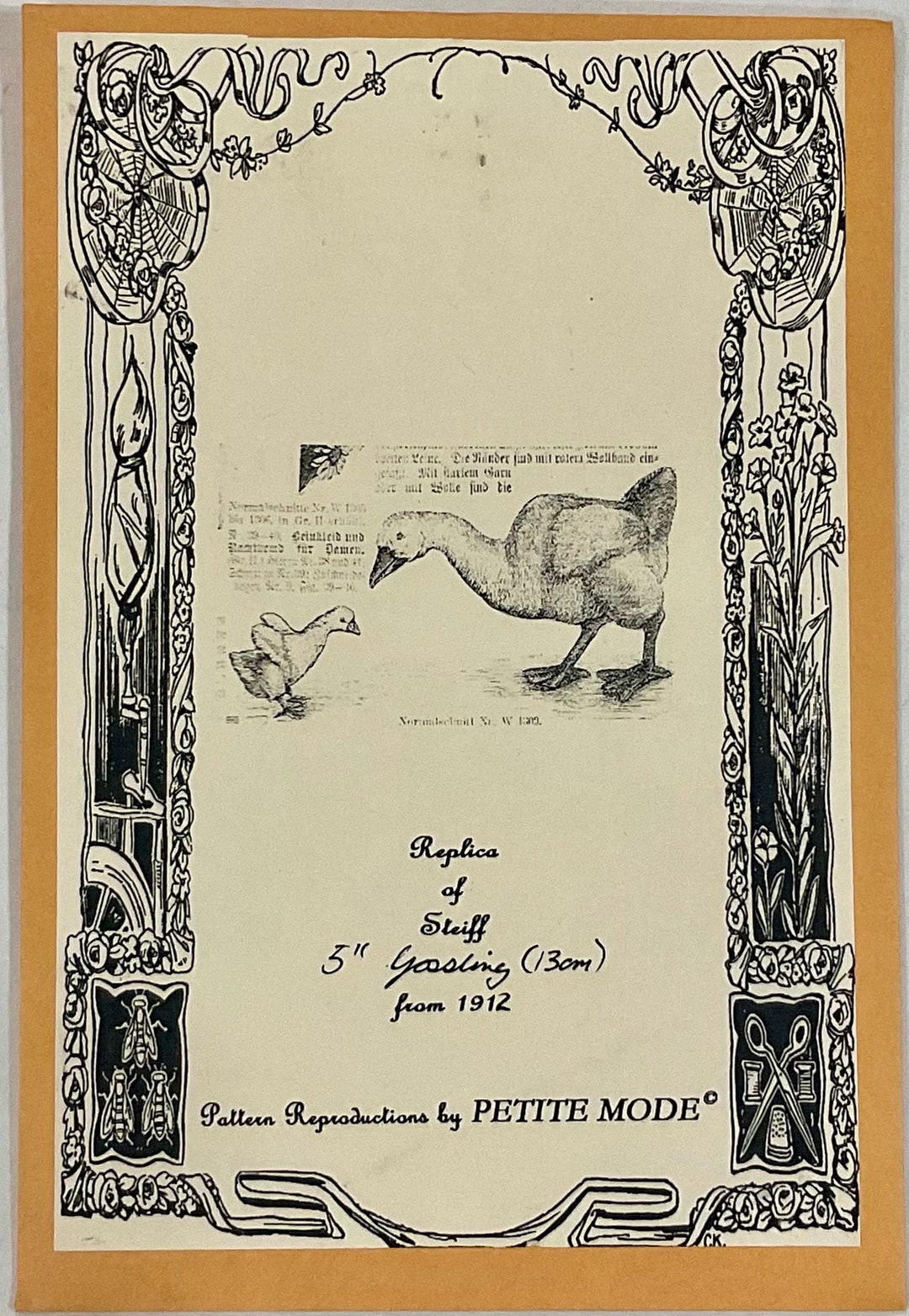 Steiff Gossling Replica From 1912 Pattern With Translation - Etsy