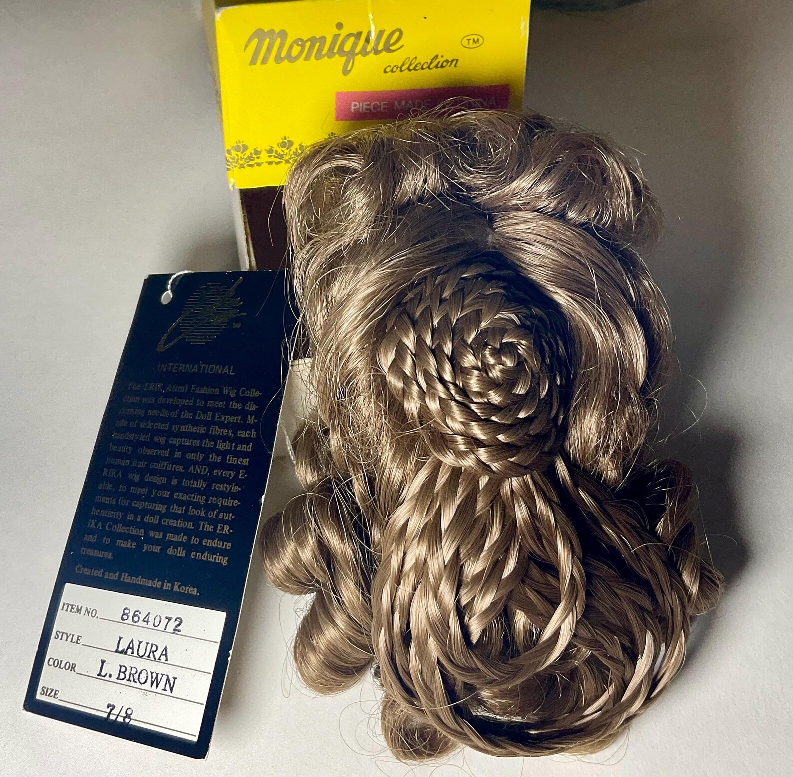 Monique Collection Laura 864072 Light Brown Doll Wig Size 7-8 - Etsy