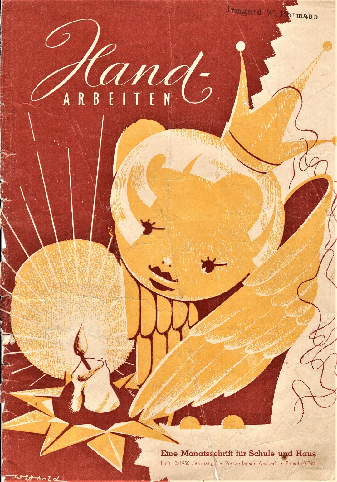 1950 Vintage German Christmas Craft Magazine | Digital Download (PDF ...