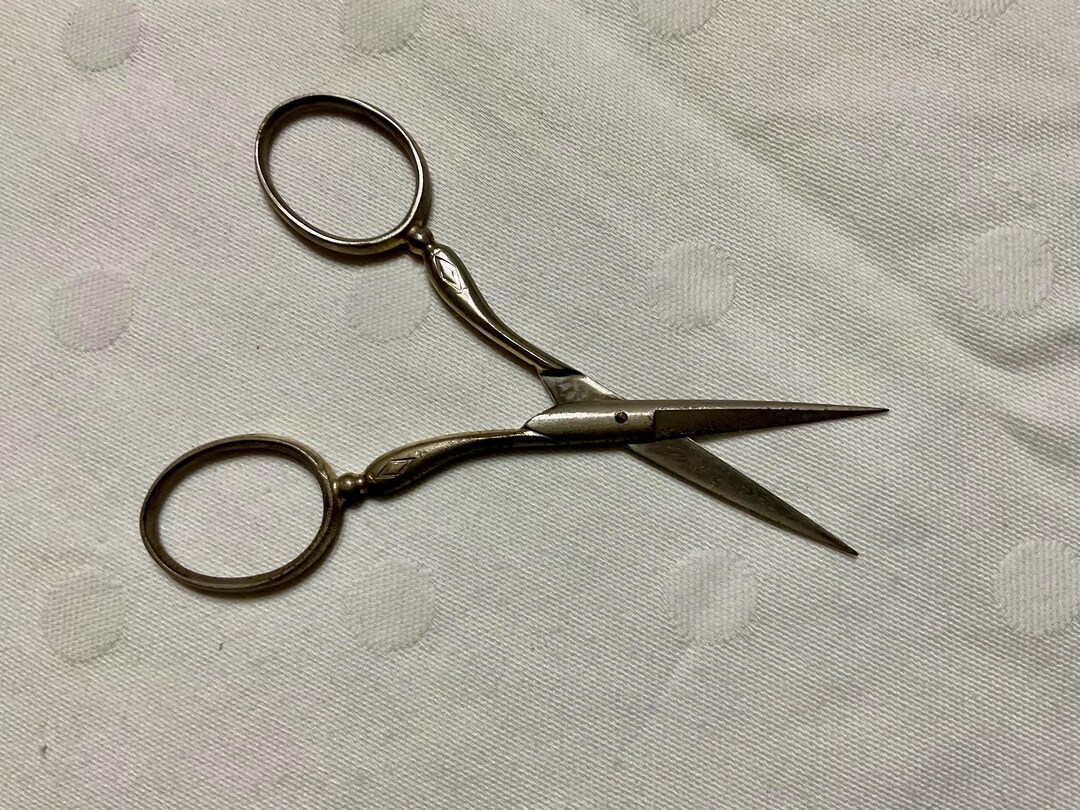 Antique Sewing Scissors – Early 20th Century Ornate Steel Needlework ...