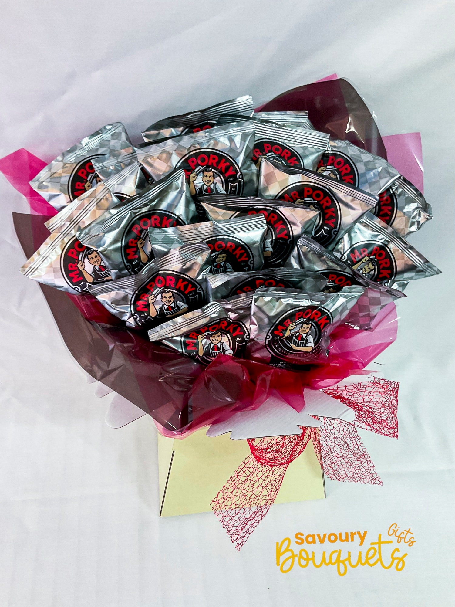 Pork Scratchings Bouquet Gift Set, Savoury Hamper, Personalised Gift ...