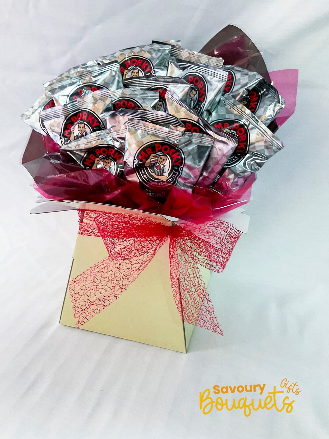 Pork Scratchings Bouquet Gift Set, Savoury Hamper, Personalised Gift ...
