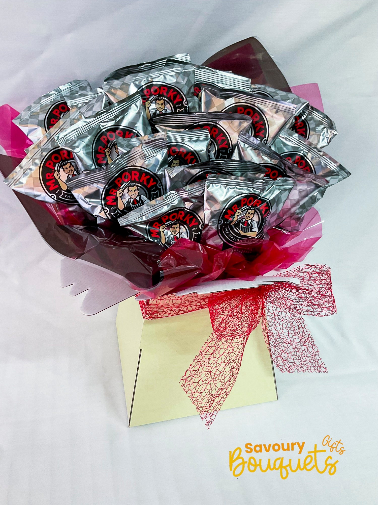 Pork Scratchings Bouquet Gift Set, Savoury Hamper, Personalised Gift ...