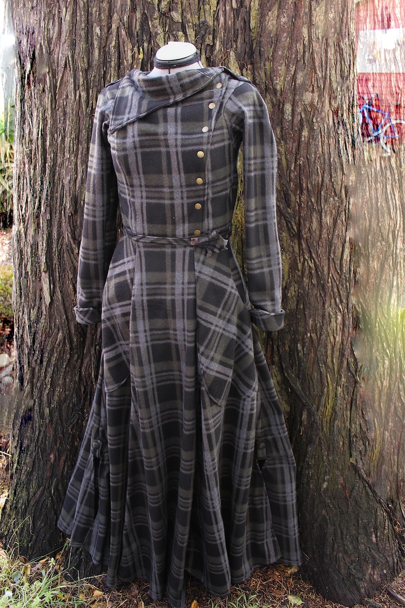 Design Your Own Plaid Fleece Maxi Dress: Made-to-order With Pockets - Etsy