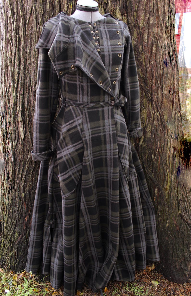 Design Your Own Plaid Fleece Maxi Dress: Made-to-order With Pockets - Etsy