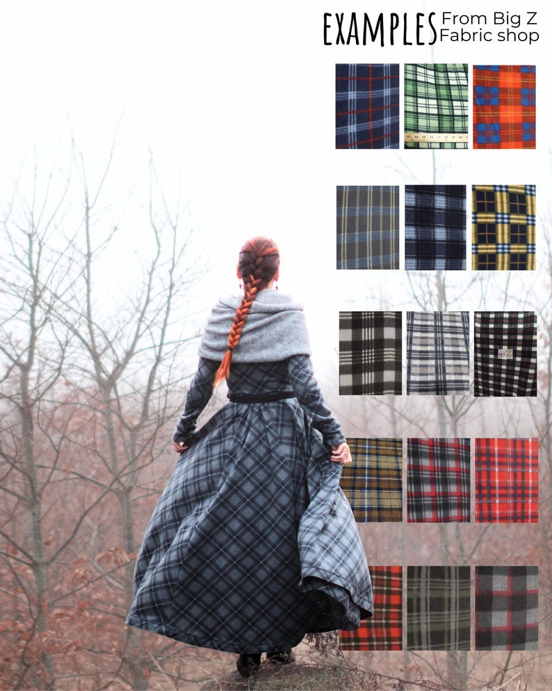 Design Your Own Plaid Fleece Maxi Dress: Made-to-order With Pockets - Etsy