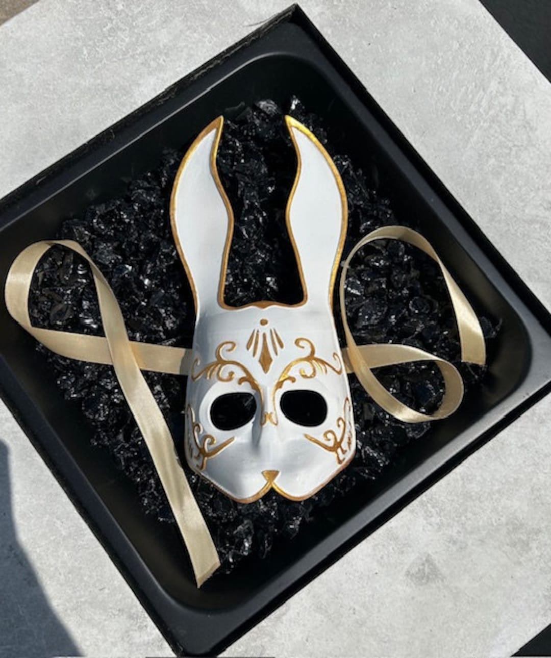 Bioshock Splicer Bunny Rabbit Cosplay Mask Gold & White - Etsy