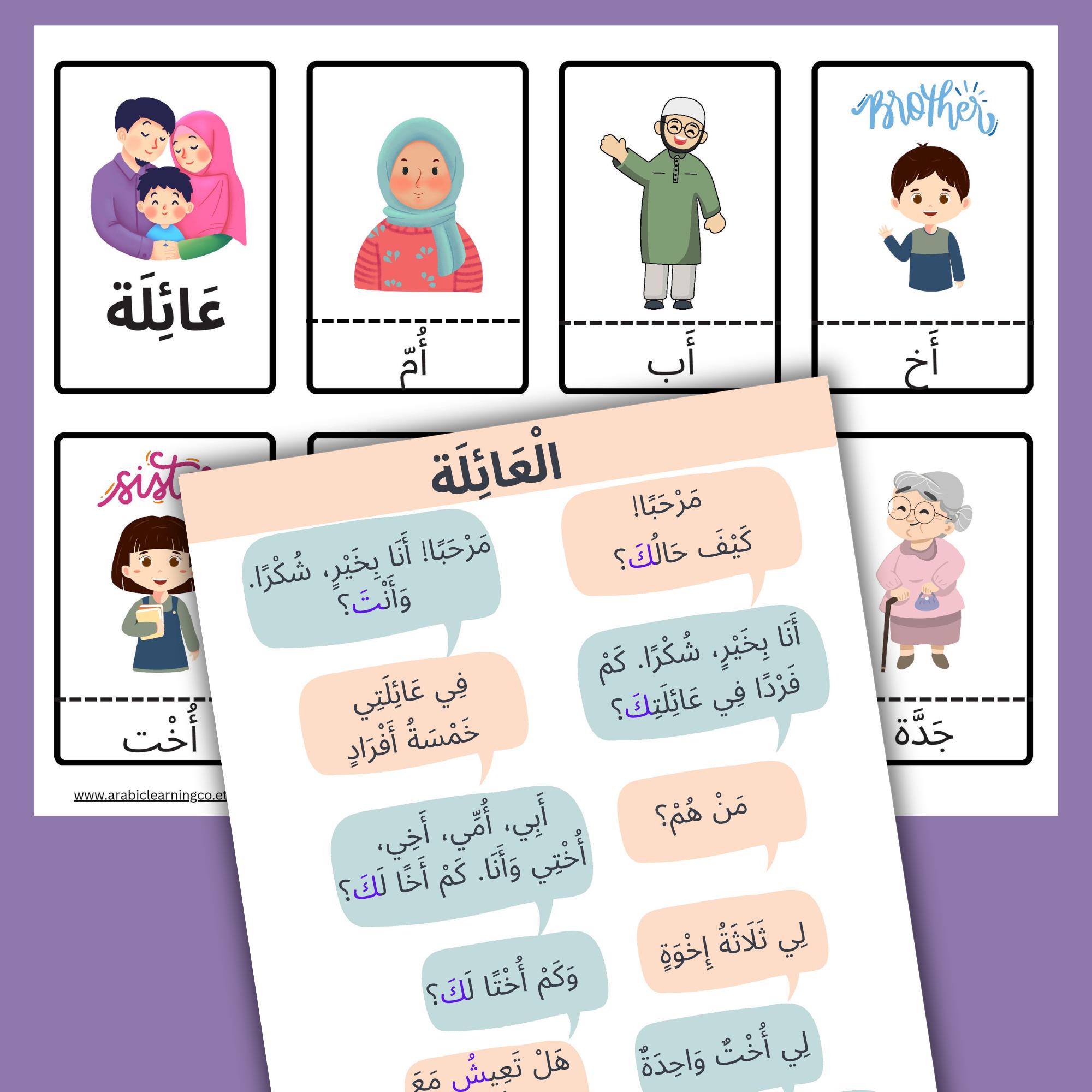 Arabic Flashcards for Kids: Conversational Language Learning (printable ...
