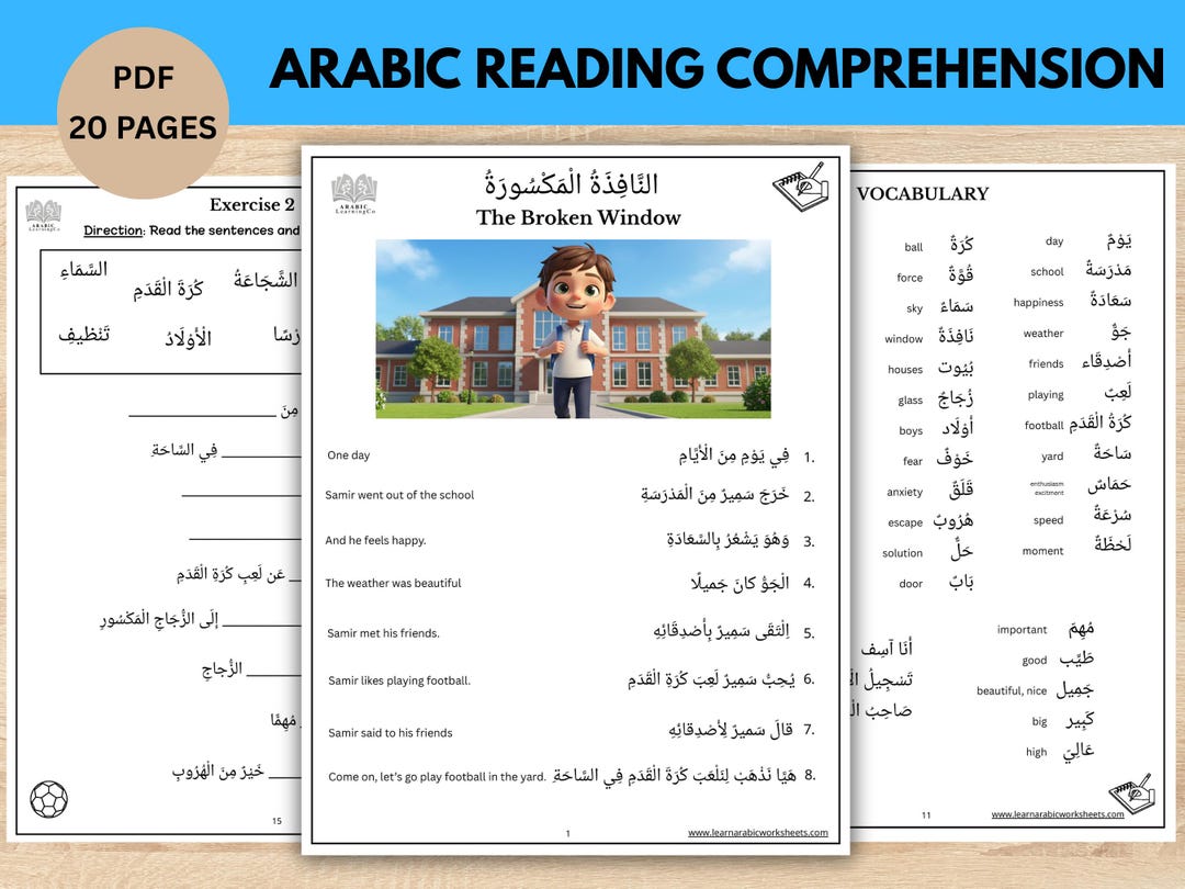 Arabic Reading Comprehension Worksheets | Beginner Practice (PDF) Learn ...