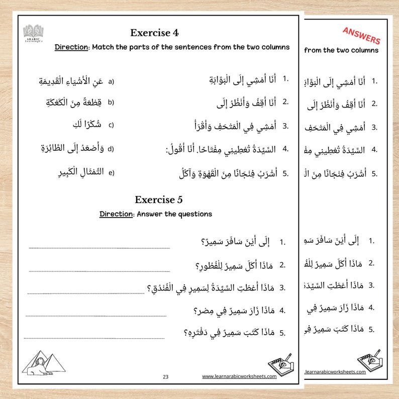 Arabic Reading Comprehension Worksheets | Beginner Practice (PDF ...