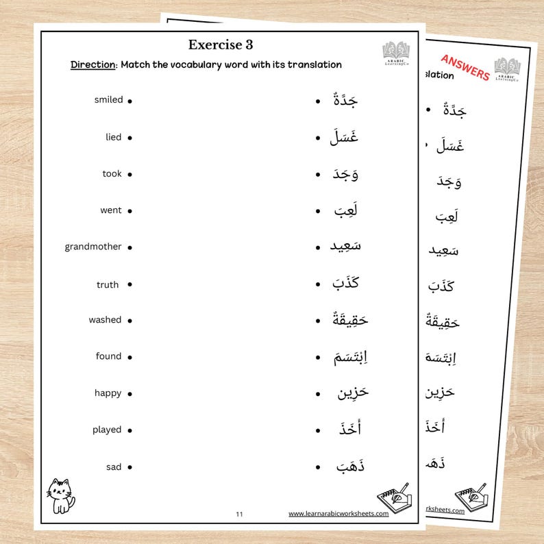 Arabic Reading Comprehension Worksheets | Beginner Practice (PDF) - Etsy