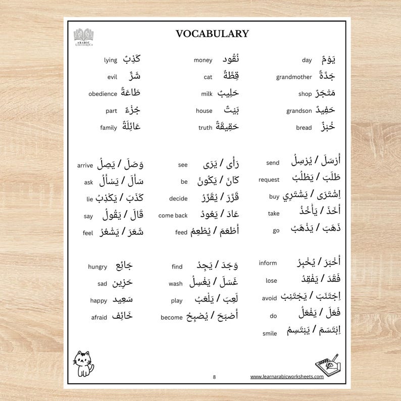 Arabic Reading Comprehension Worksheets | Easy Arabic Reading Practice ...