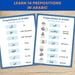Arabic Grammar Worksheets: Prepositions Learning (PDF Download) - Etsy