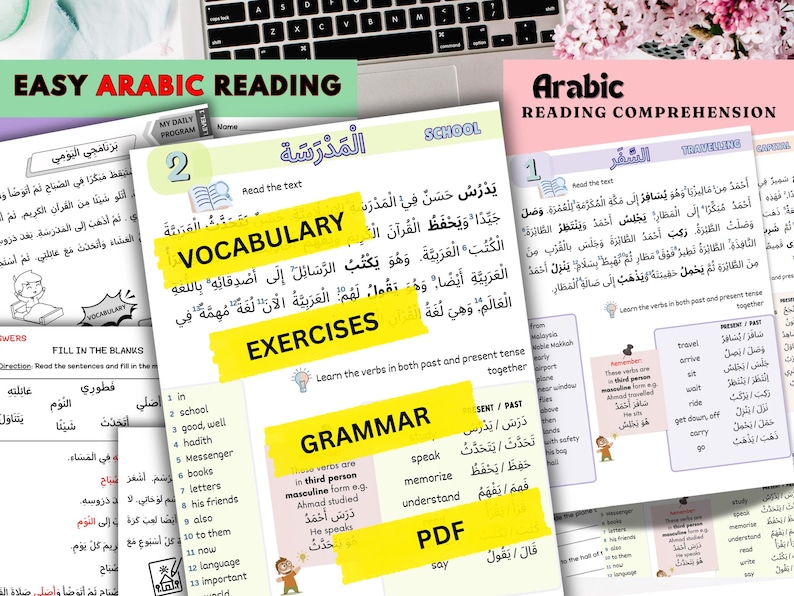 Arabic Reading & Vocabulary Worksheets PDF | Intermediate Arabic ...