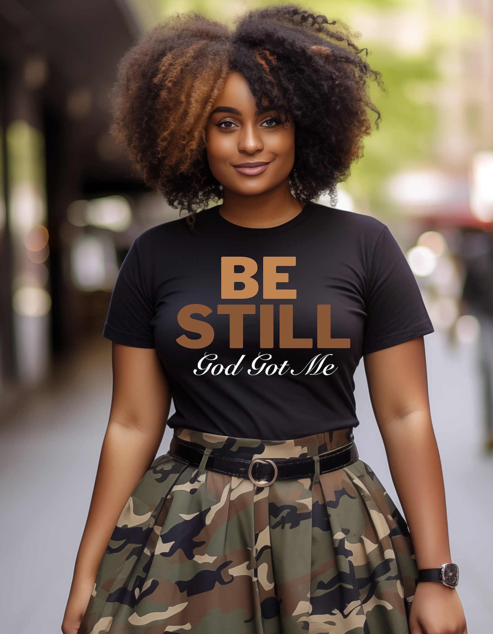 Faith-based Graphic Apparel Be Still God Got Me T-shirt | Inspirational ...