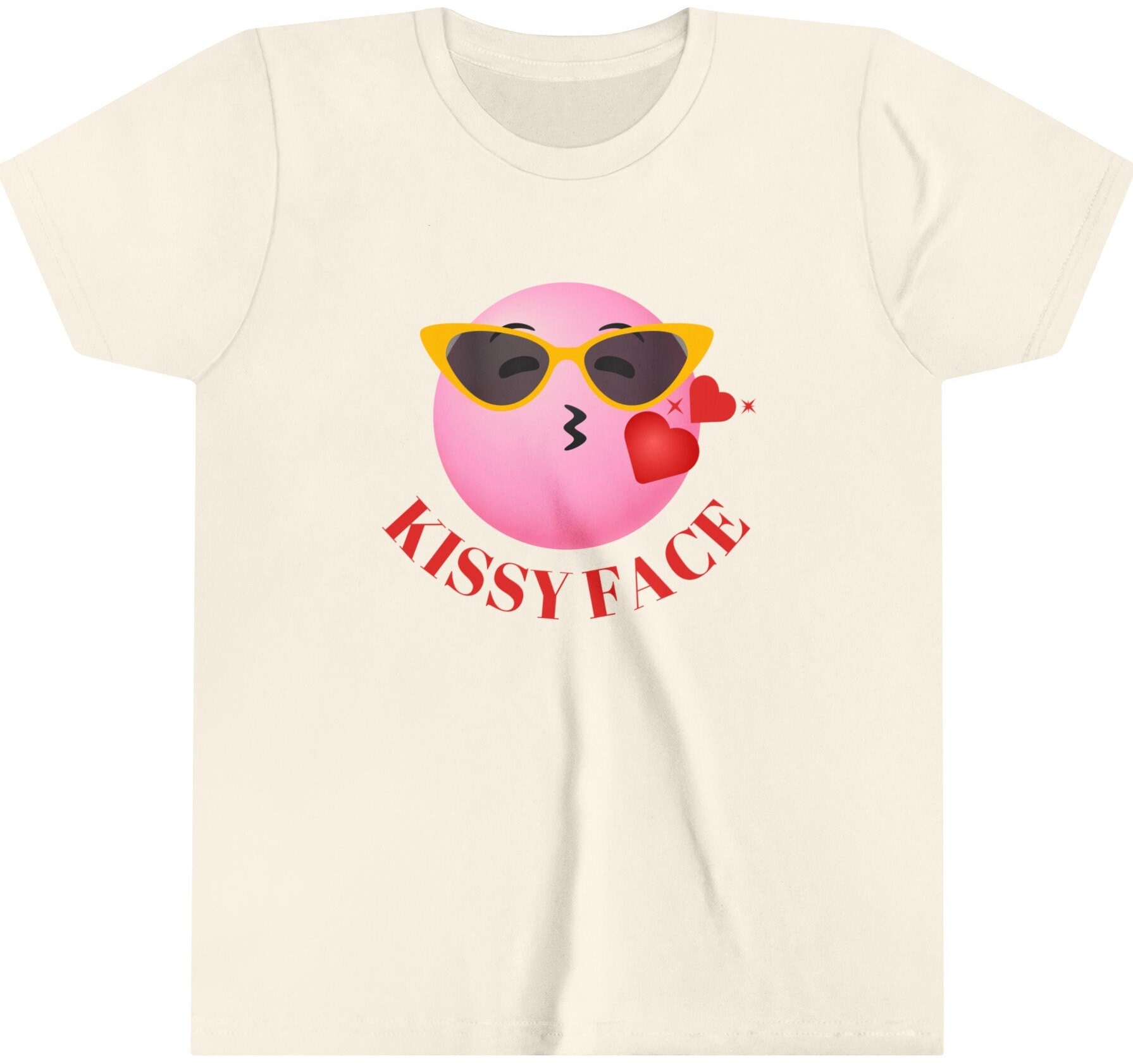 T-shirt for Tween Kissy Face Graphic Face Shirt Cute Kiss Tee Sarcastic ...