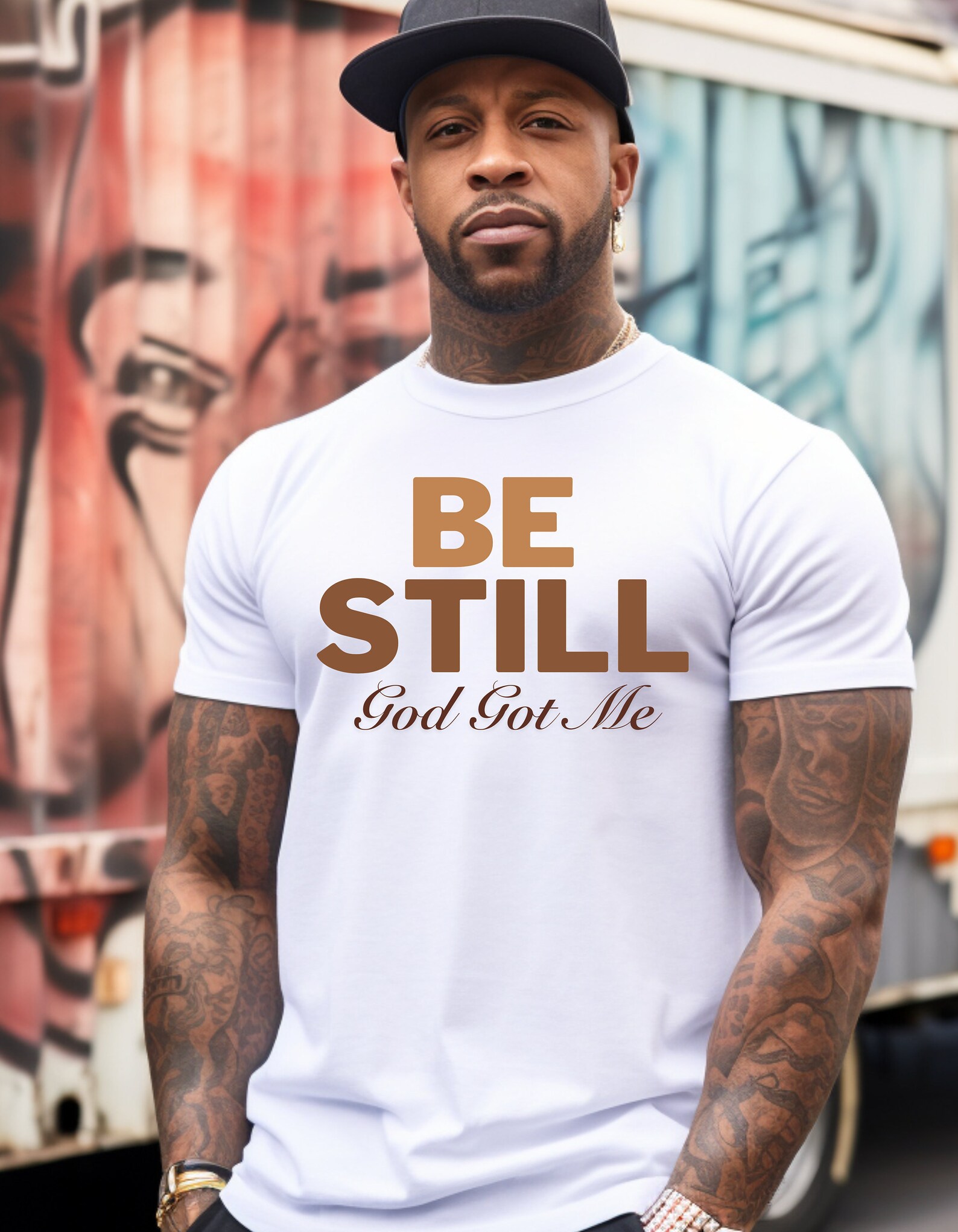 Faith-based Graphic Apparel Be Still God Got Me T-shirt | Inspirational ...