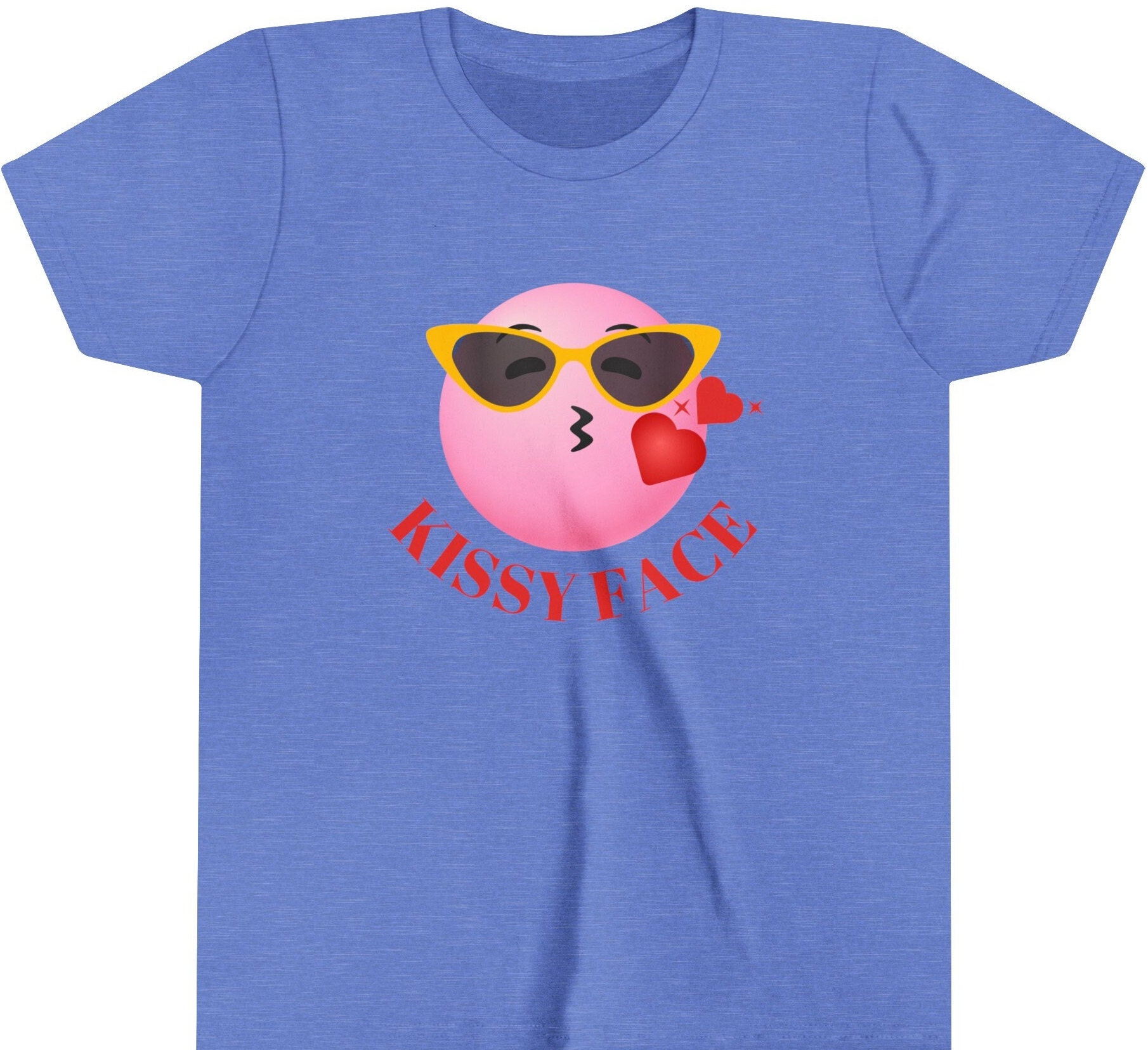 T-shirt for Tween Kissy Face Graphic Face Shirt Cute Kiss Tee Sarcastic ...