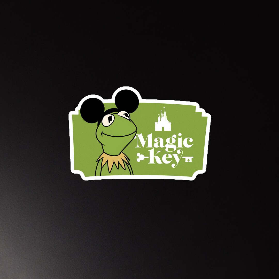 Kermit Disney Magic Key Decal Disney Muppet Magnet Disneyland ...