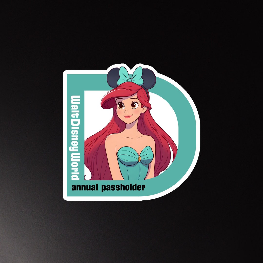 Ariel Disney Annual Passholder Magnet, Disney Character Magnet, Disney ...