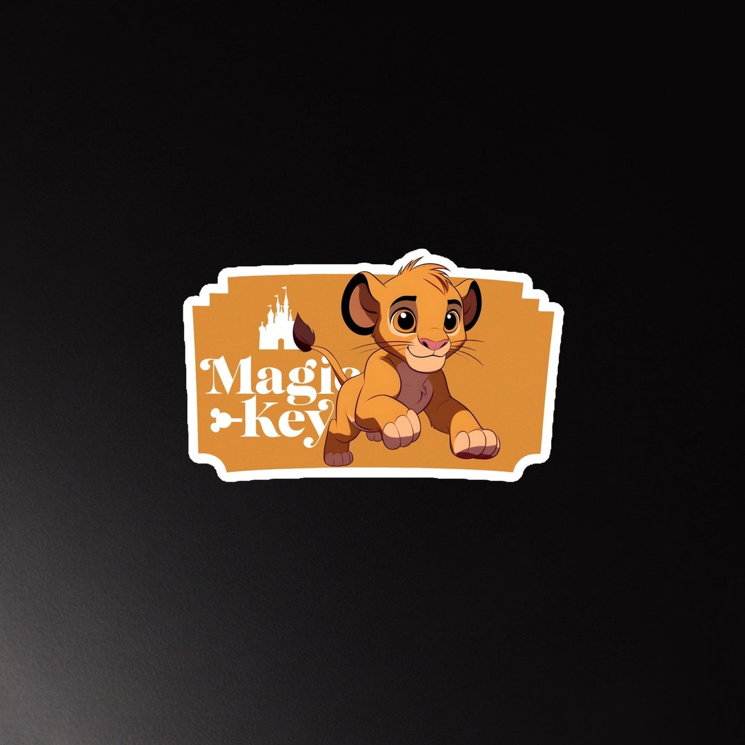 Simba Disney Magic Key Decal Disney Lion King Magnet Disneyland ...